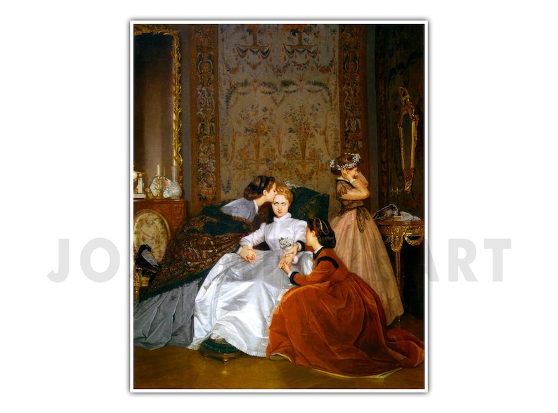 AUGUSTE TOULMOUCHE, "the Hesitant Fiancée" (1866), Giclee Fine Art ...