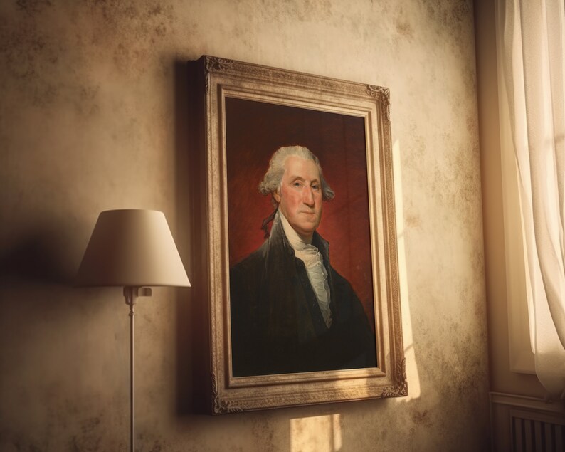 GILBERT STUART, "george Washington (vaughan Type)" (1795), Giclee Fine ...
