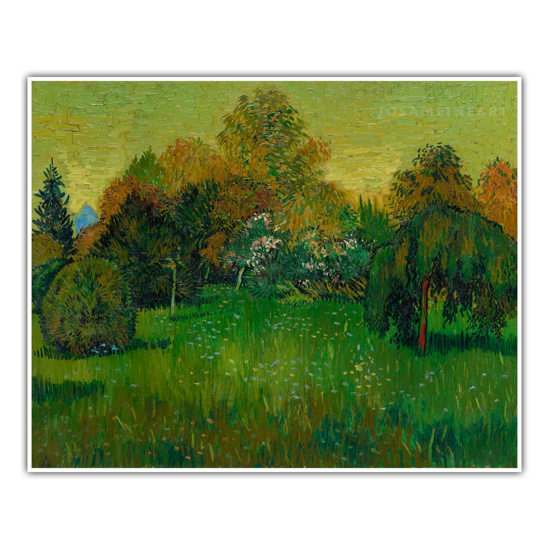 VINCENT VAN GOGH, "the Poet’s Garden" (1888), Giclee Fine Art Print ...