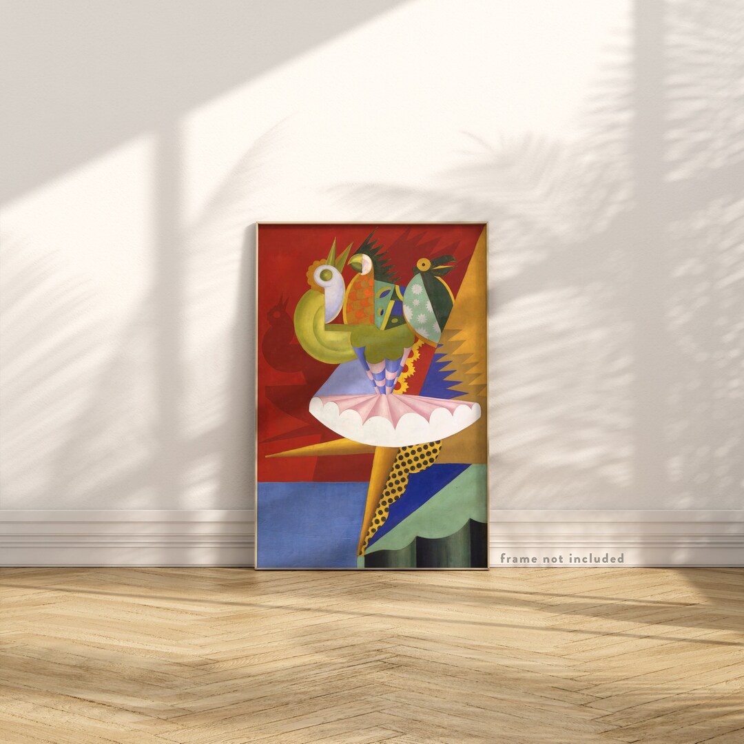 FORTUNATO DEPERO, "rotating Ballerina and Parrots" (1917), Giclee Fine ...