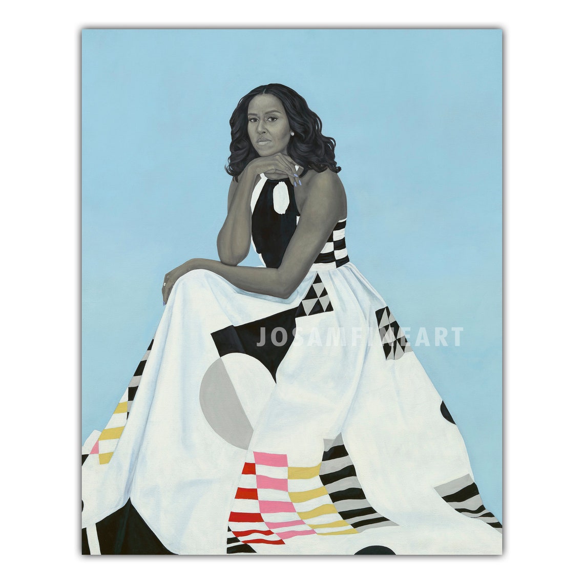 AMY SHERALD, michelle Lavaughn Robinson Obama 2018, Giclee Fine Art ...