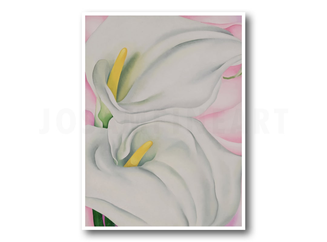 GEORGIA O'KEEFFE, "two Calla Lilies on Pink" (1928), Giclee Fine Art ...
