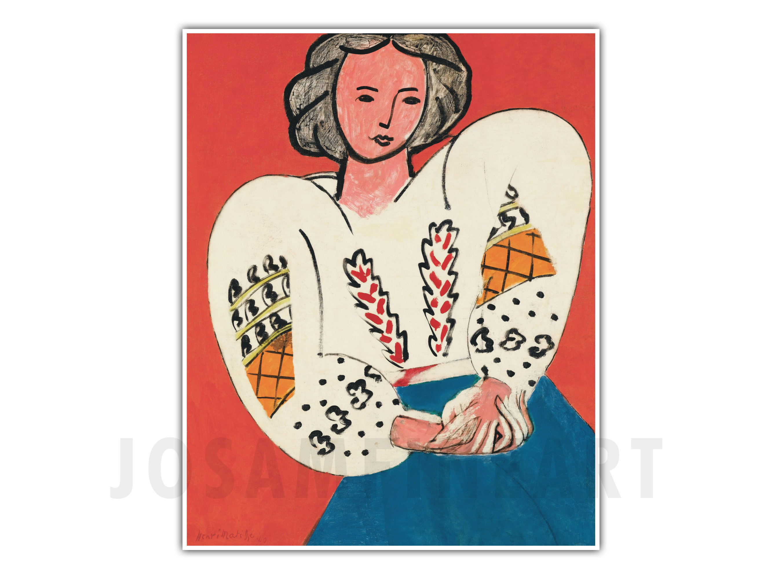 HENRI MATISSE, "la Blouse Roumaine (the Romanian Blouse)" (1940 ...