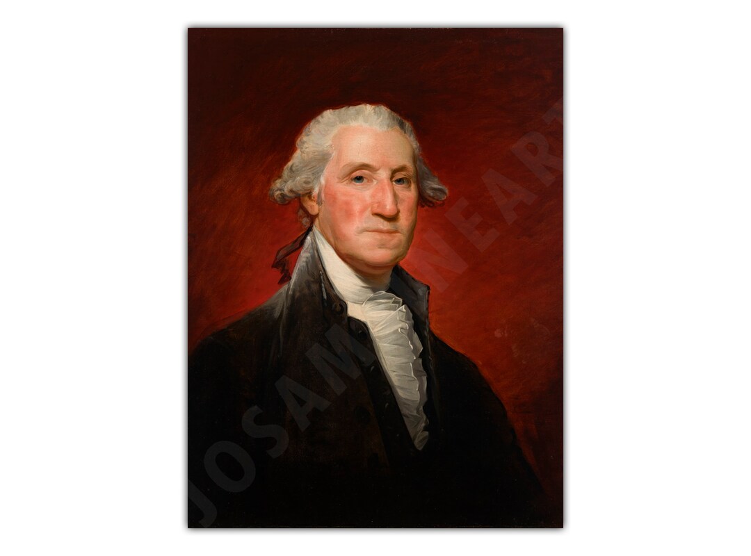GILBERT STUART, "george Washington (vaughan Type)" (1795), Giclee Fine ...