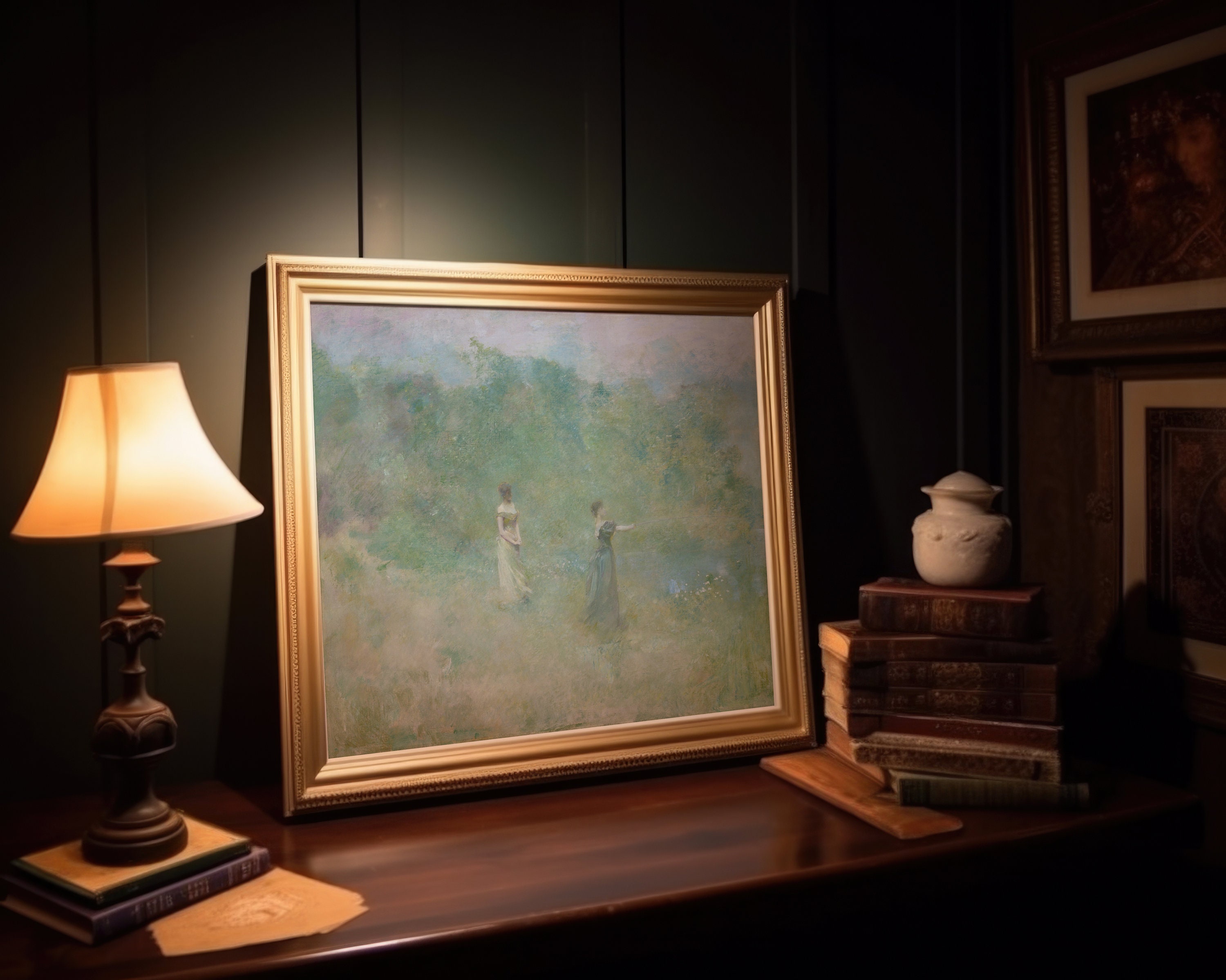 THOMAS WILMER DEWING, "summer" (1890), Giclee Fine Art Print, Tonalism ...