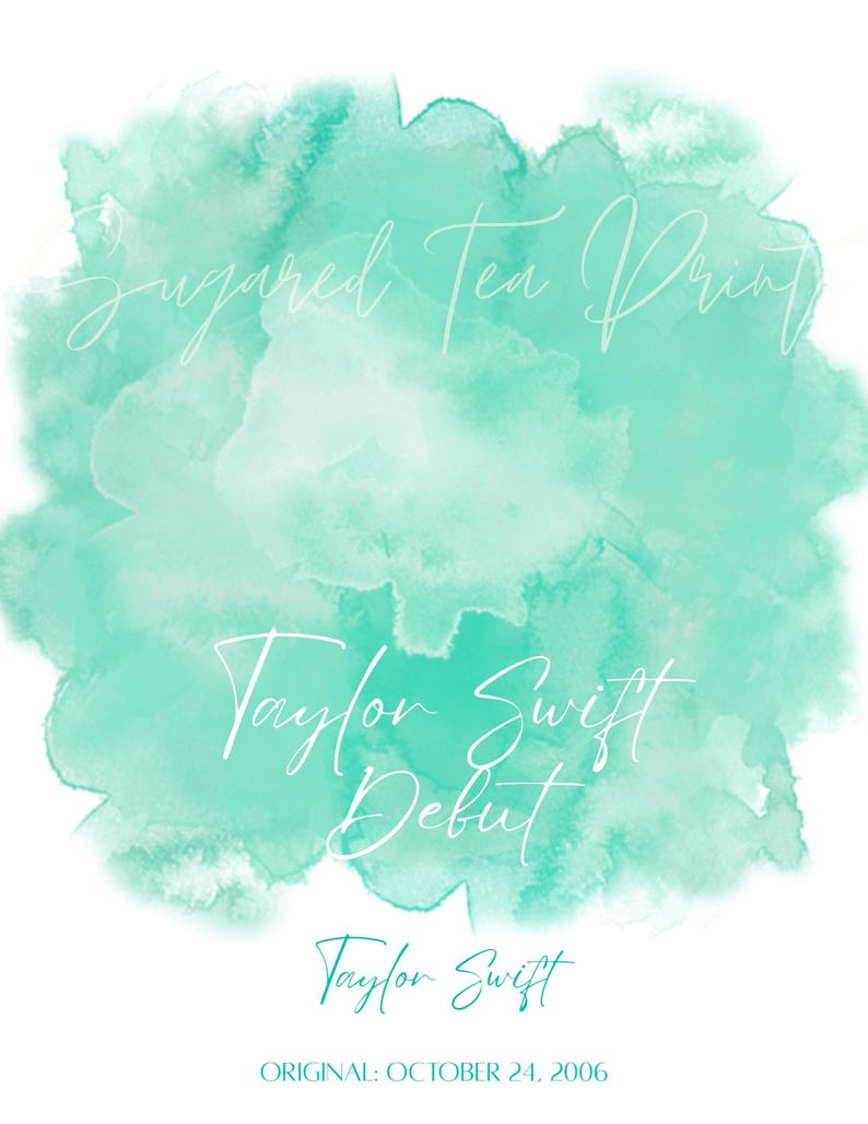 Debut Album Art, Watercolor Print, Taylor Prints, Swiftie Gifts, Eras ...
