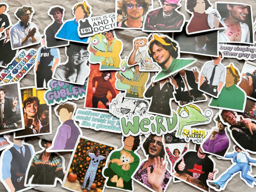Matthew Gray Gubler Fan Sticker 6 Pack, Gublergram Sticker Packs ...