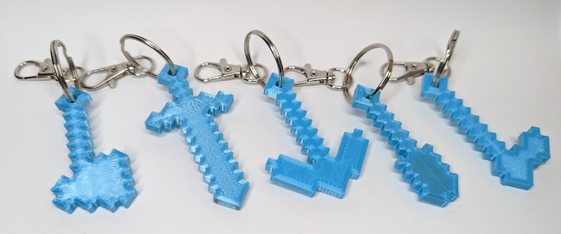 3d Printed Minecraft Keychains: Iconic Accessories for Gamers! - Etsy