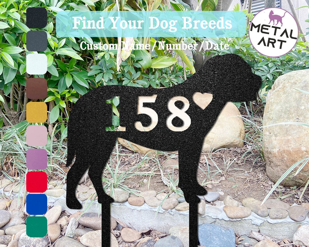 Metal Bully Dog Yard Sign/ornament Bullmastiff Giftfamily - Etsy