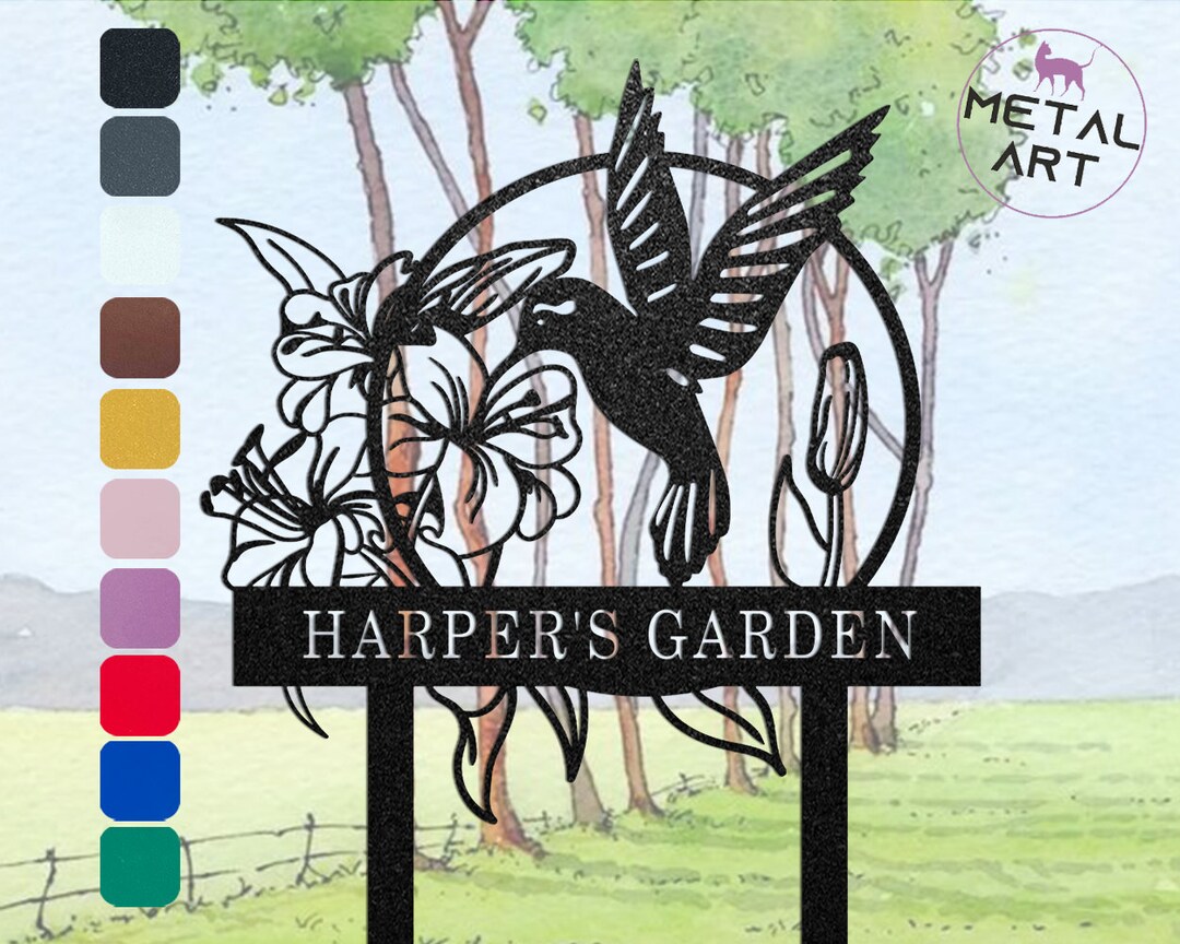 Metal Hummingbird Garden Decor Porch Decor Housewarming - Etsy