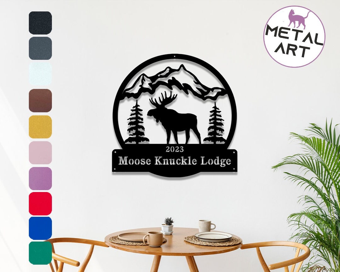 Metal Moose Sign Personalized Moose Sign Hunter Gift Custom - Etsy