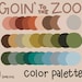 GOIN’ to the ZOO, Color Scheme, Procreate Art Palette, Color Swatches ...