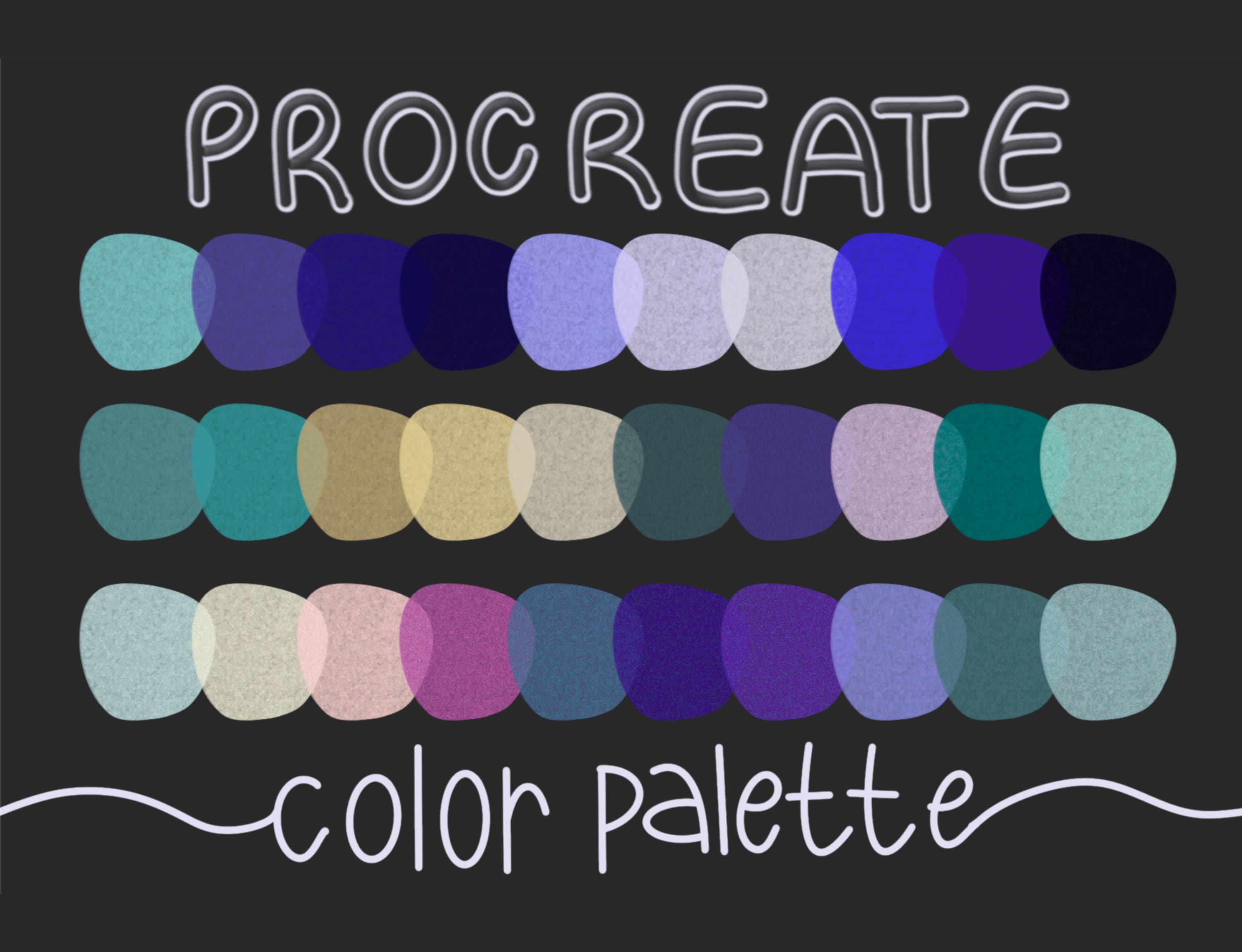 Whimsical Seaside, Color Scheme, Procreate Art Palette, Color Swatches ...