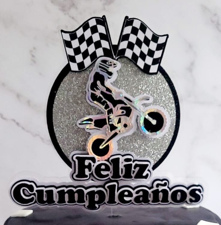 Topper de pastel de motocross fiesta temática de motocross - Etsy España