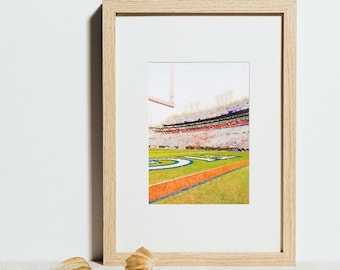 Printable Watercolor Wall Art // City Series: Auburn, AL // Jordan Hare ...