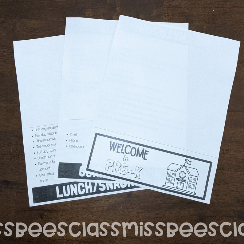 Editable Back to School Parent Info Flip Chart Template | Meet the ...