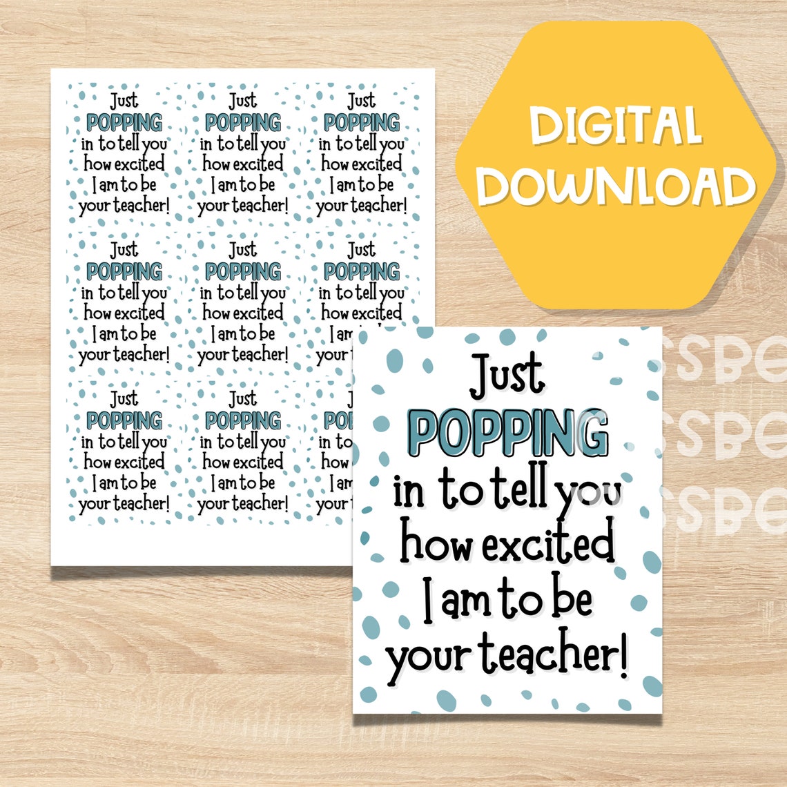 Popping With Excitement Meet the Teacher Treat Tag Back to - Etsy