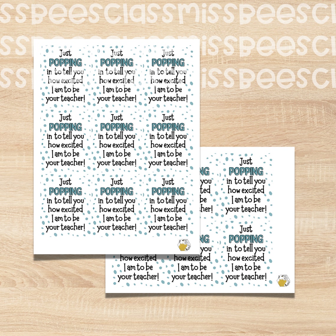 Popping With Excitement Meet the Teacher Treat Tag Back to - Etsy