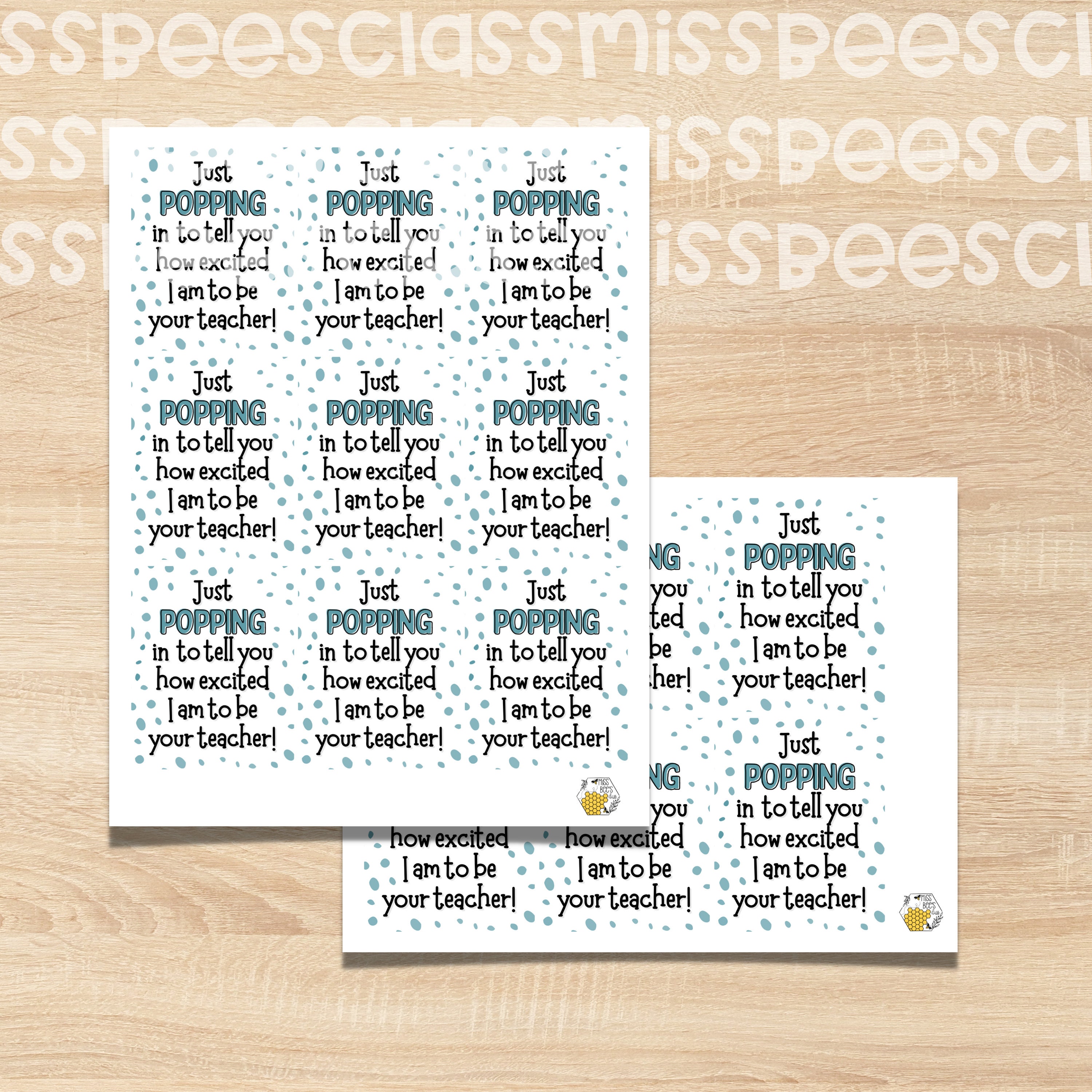 Popping With Excitement Meet the Teacher Treat Tag Back to - Etsy