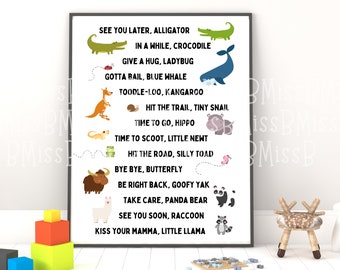See You Later Alligator in a While Crocodile. Fun Goodbye Print. Art ...