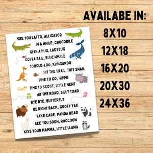 Classroom Sign Digital Download | See You Later Alligator | Children ...