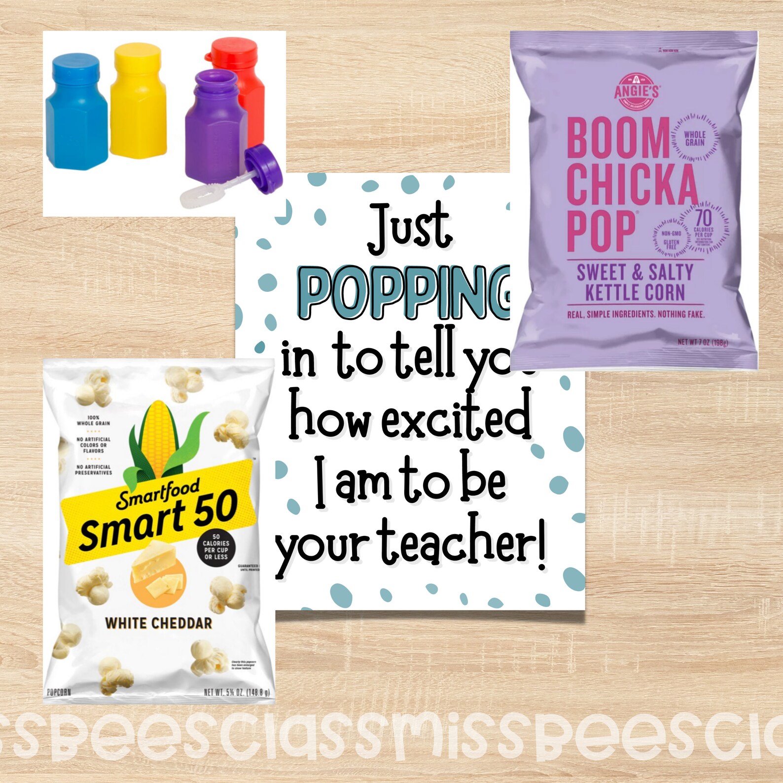 Popping With Excitement Meet the Teacher Treat Tag | Back to School ...