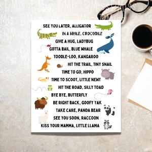 Classroom Sign Digital Download | See You Later Alligator | Children ...