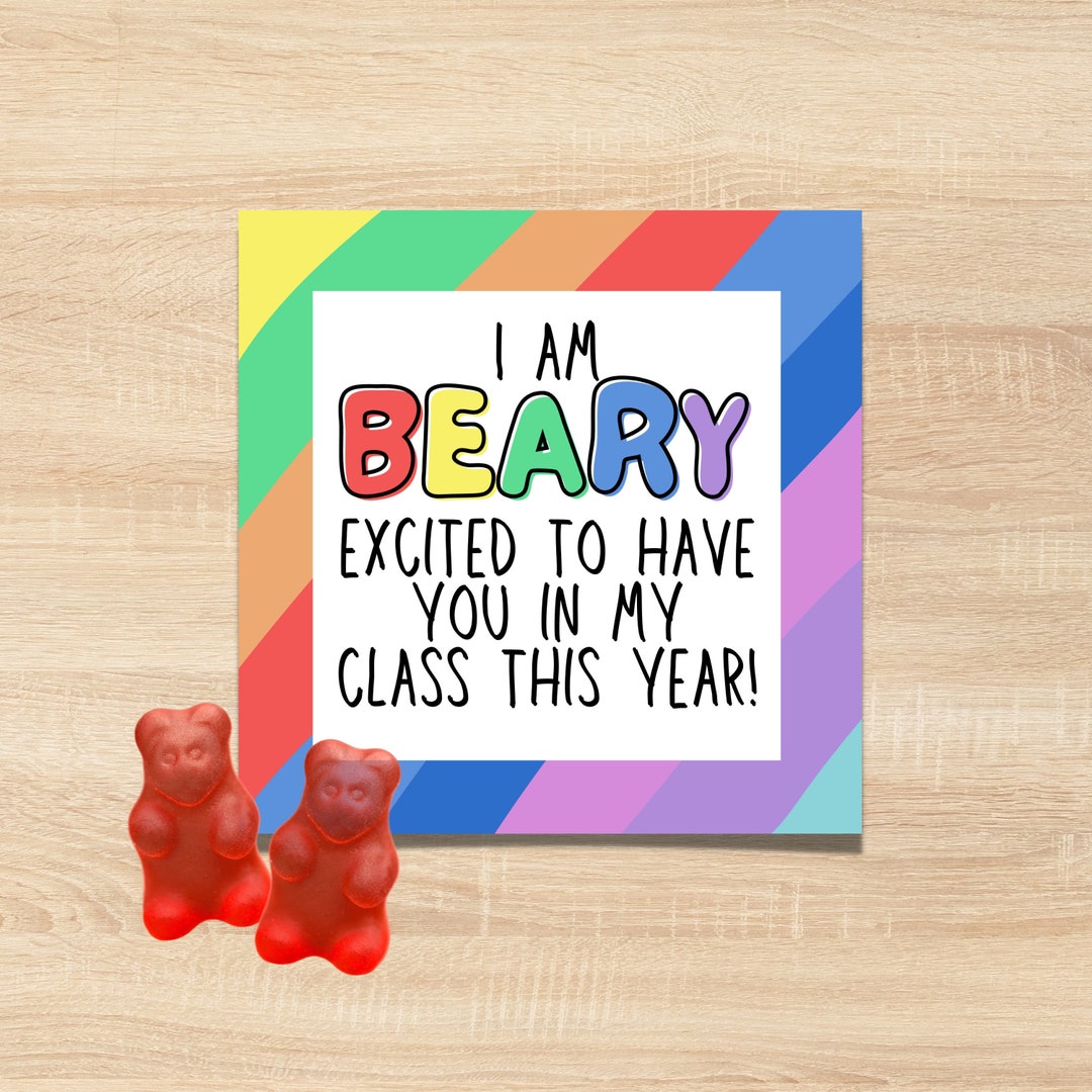 Beary Excited Meet the Teacher Treat Tag | Back to School Printable ...