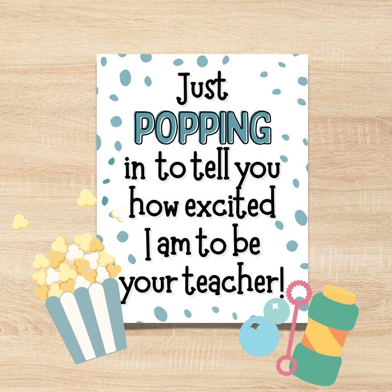 Popping With Excitement Meet the Teacher Treat Tag Back to - Etsy