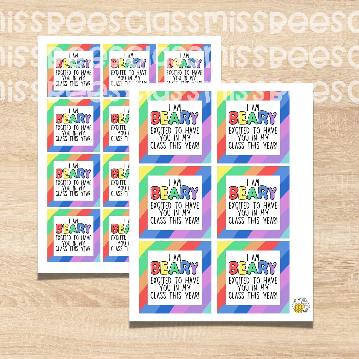 Beary Excited Meet the Teacher Treat Tag | Back to School Printable ...