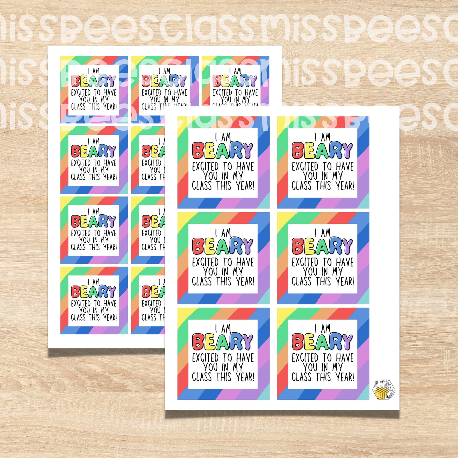 Beary Excited Meet the Teacher Treat Tag | Back to School Printable ...