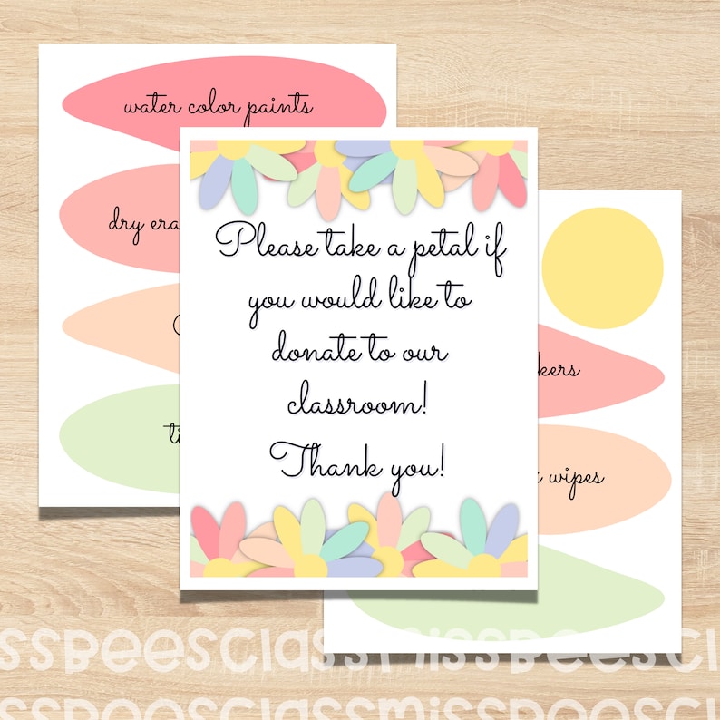 Editable Classroom Donation Printable | Teacher Wish List Items | Meet ...