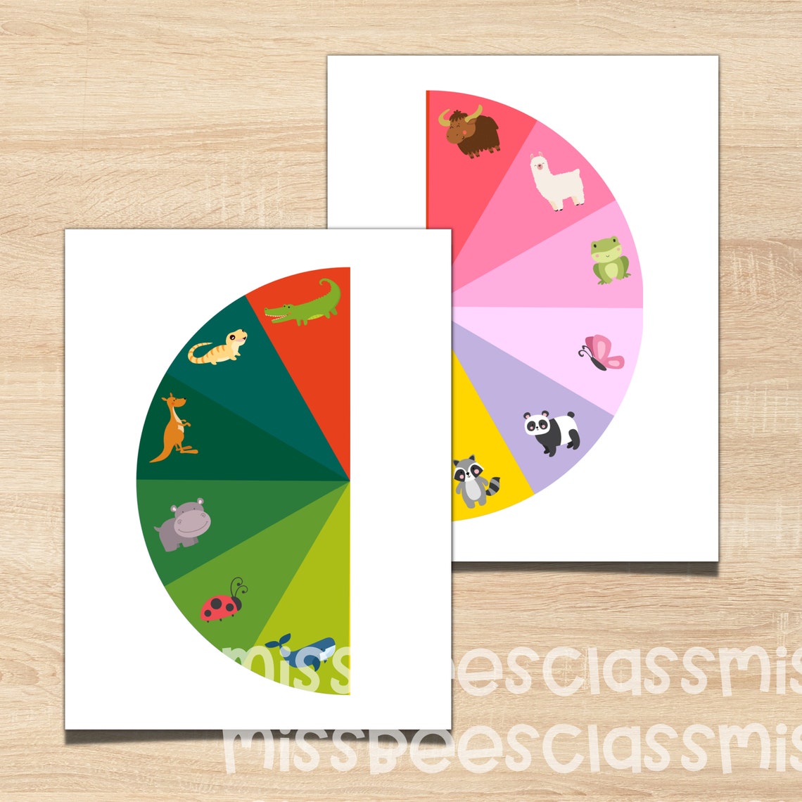 Printable Animal Clock Face to Help With Separation Anxiety - Etsy