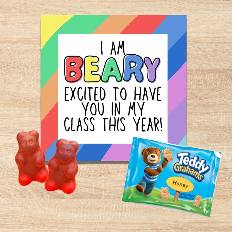 Beary Excited Meet the Teacher Treat Tag | Back to School Printable ...