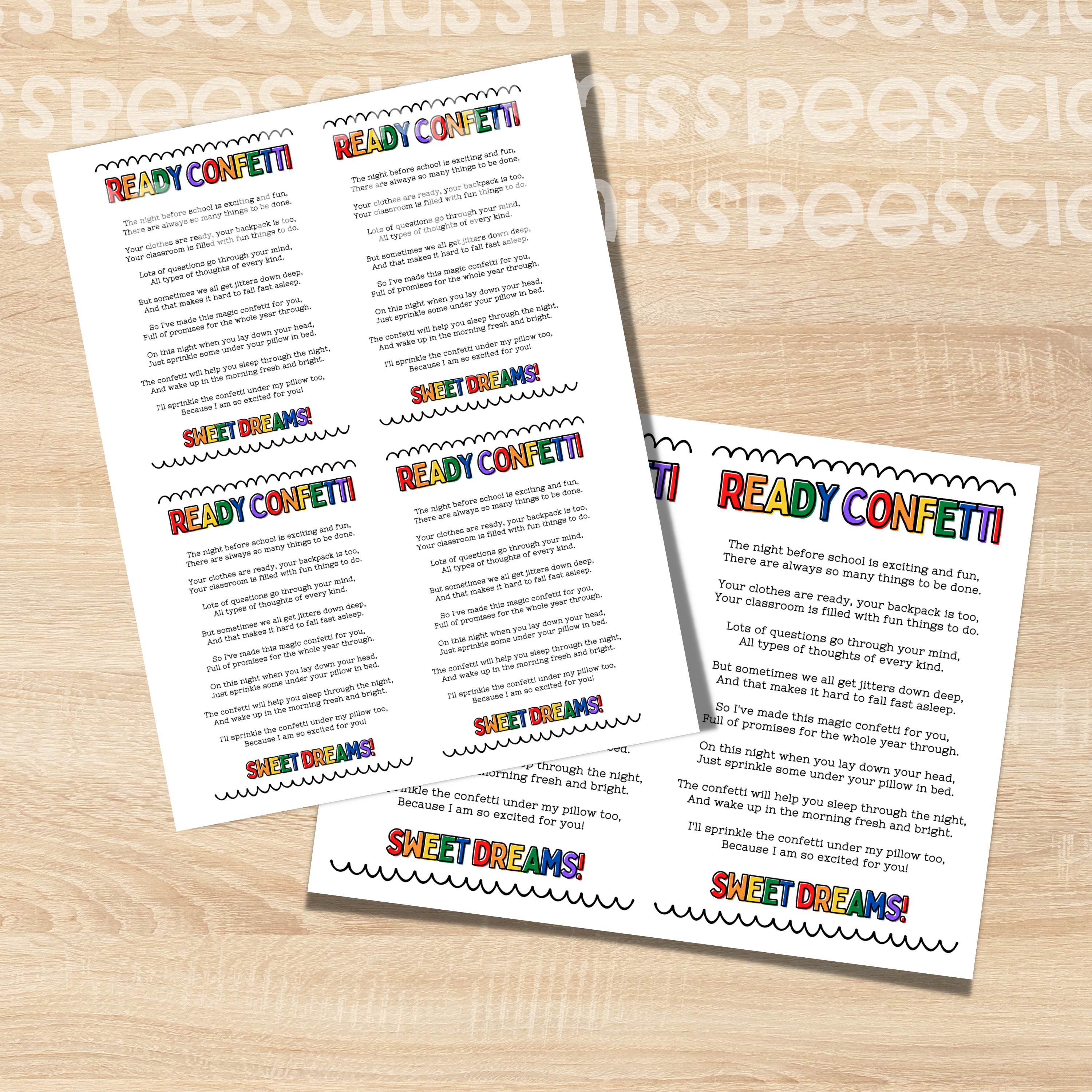 Back to School Ready Confetti New School Year Gift for Students Welcome ...