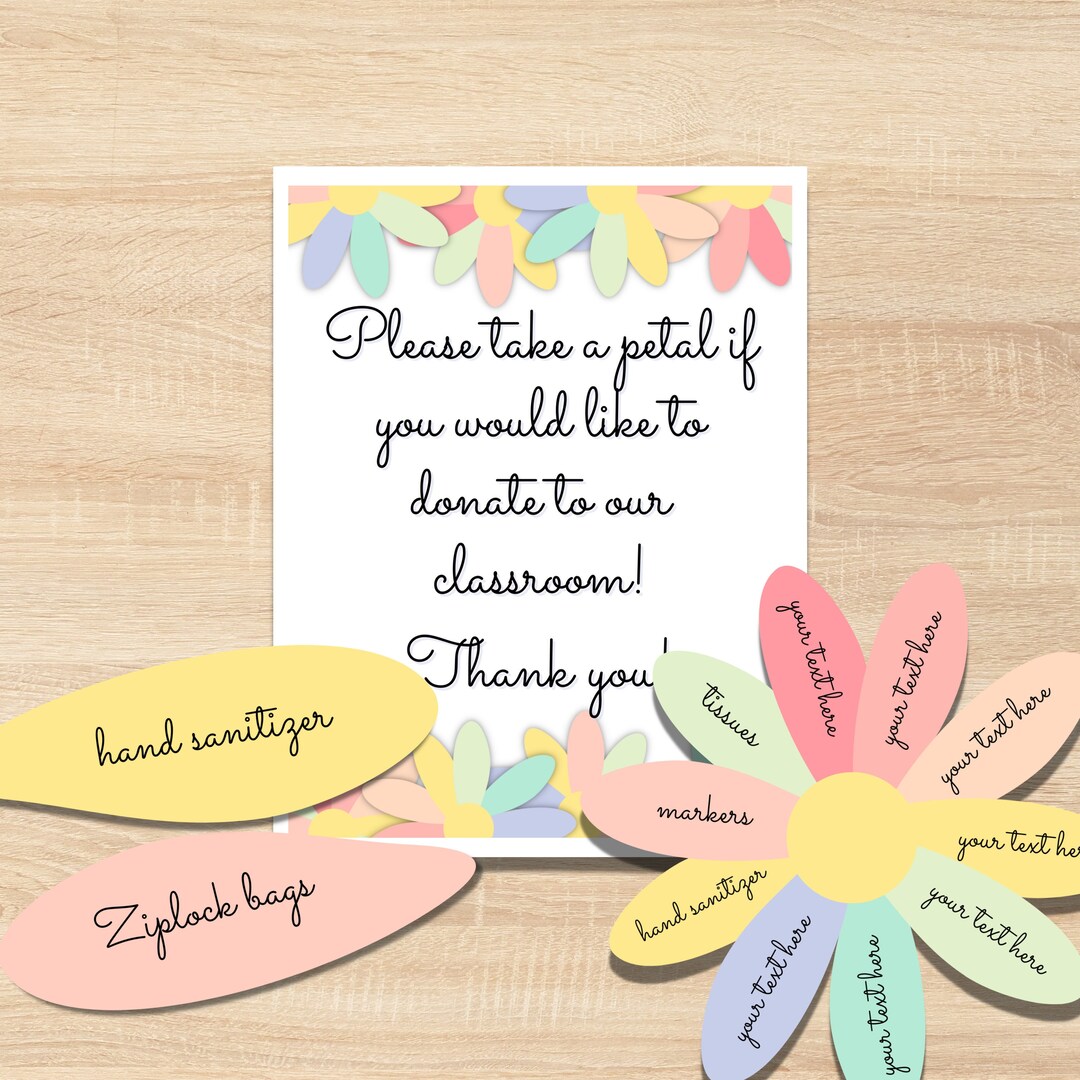 Editable Classroom Donation Printable | Teacher Wish List Items | Meet ...