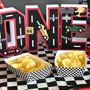 Fast One Racing Car Party Food Tray, Racing Theme One Year Boys ...