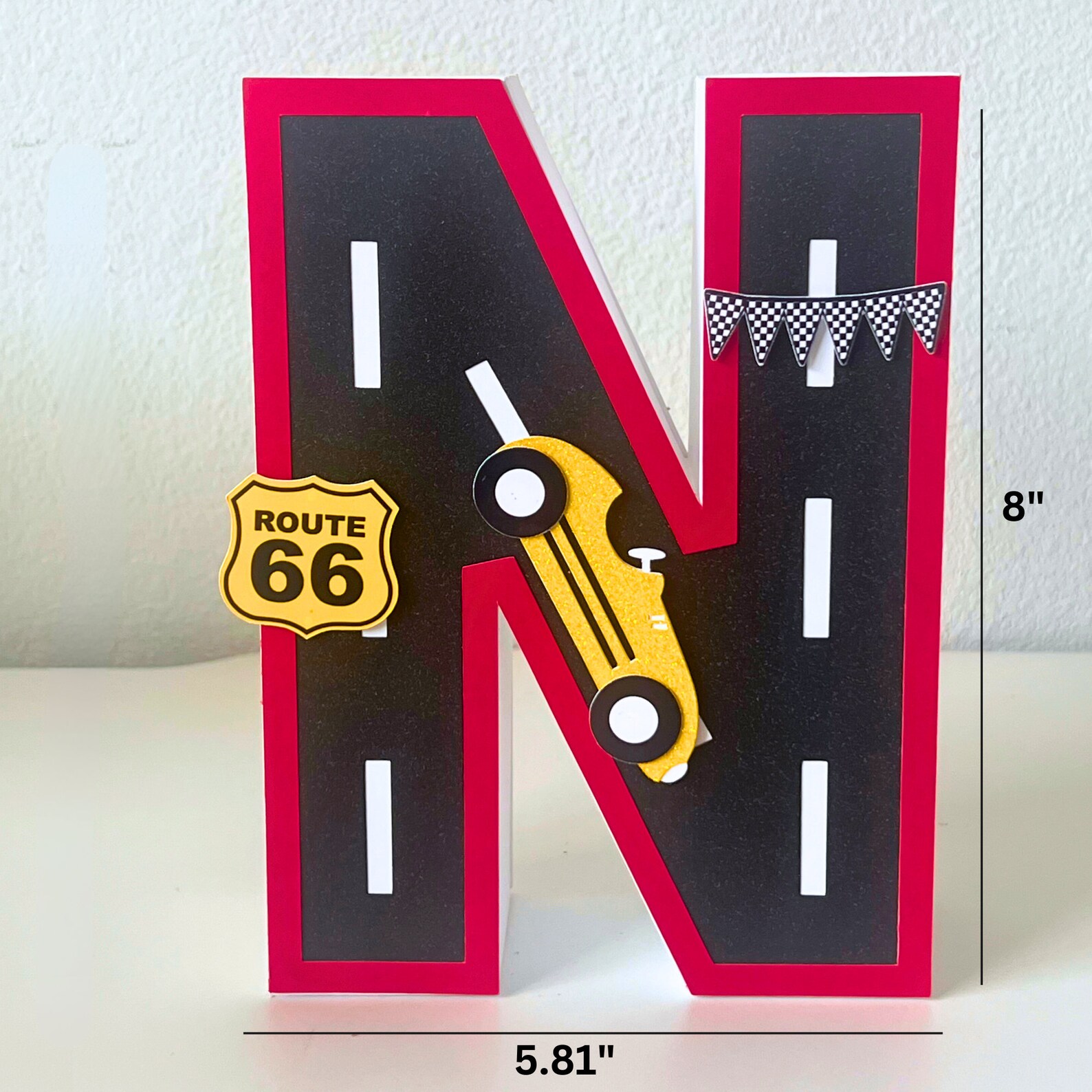 Fast One Racing Car Theme Centerpiece for Party Decor, Racing One Year ...