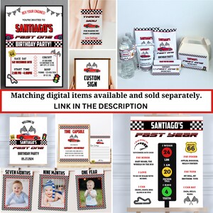 Fast One Racing Car Party Favor Candy Boxes, Racing Theme One Year Old ...