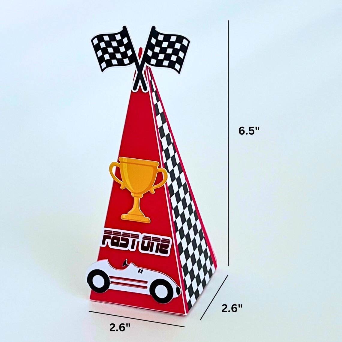 Fast One Racing Car Party Favor Candy Boxes, Racing Theme One Year Old ...