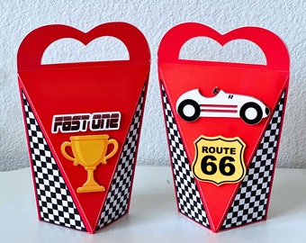 Fast One Racing Car Party Favor Candy Boxes, Racing Theme One Year Old ...