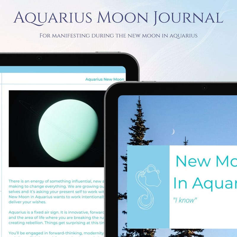 Blue Moon Aquarius - Etsy