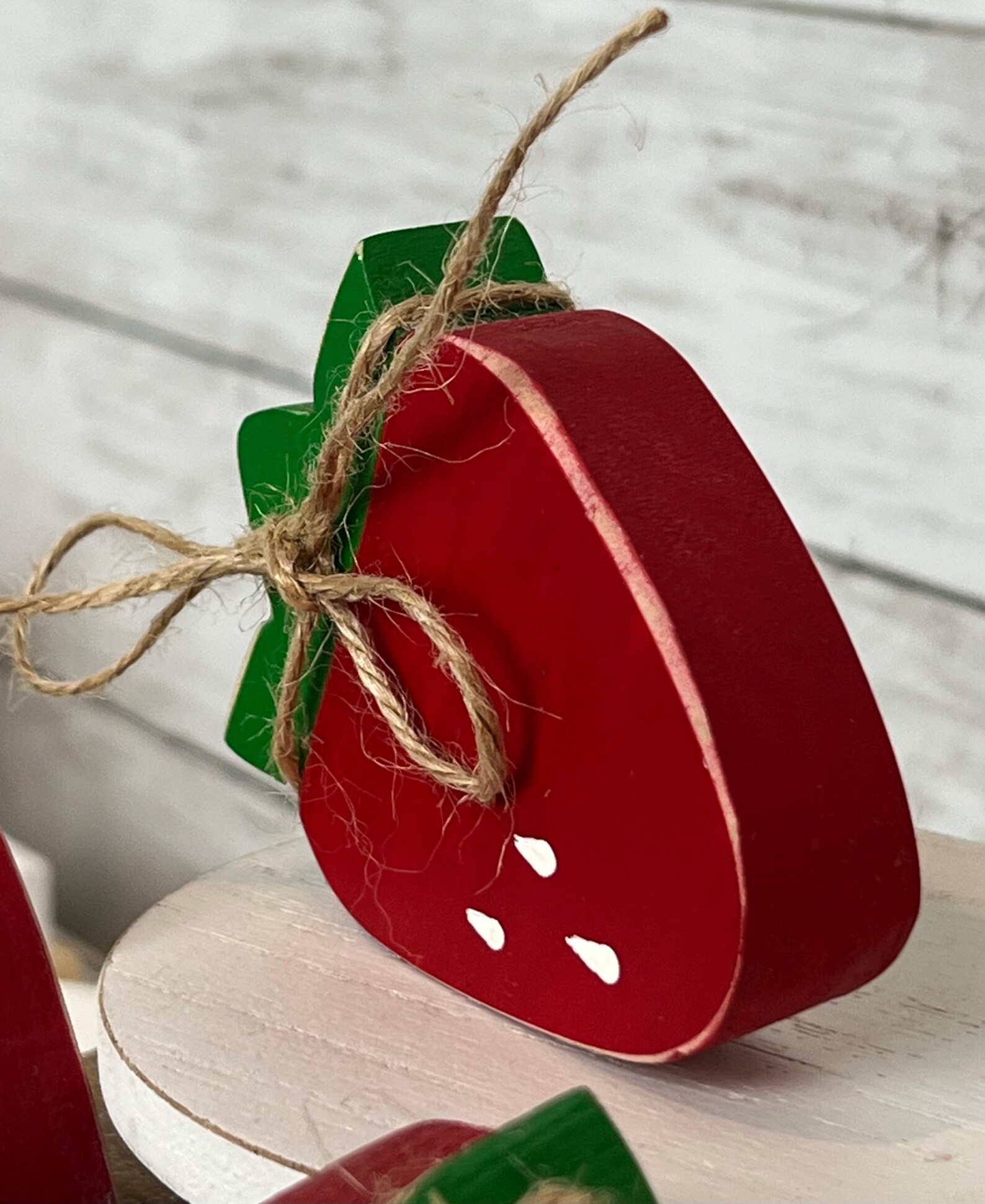 Wooden Strawberries | Strawberry Tiered Tray | Wood Strawberry ...
