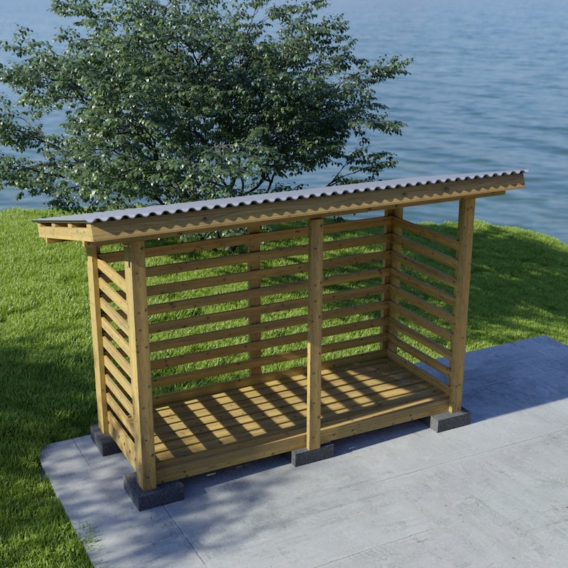 Firewood Shed Plan Small - Etsy