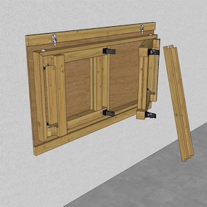 Wall-mounted Folding Workbench Plans - DIY Foldable Wall Mounted Wood ...