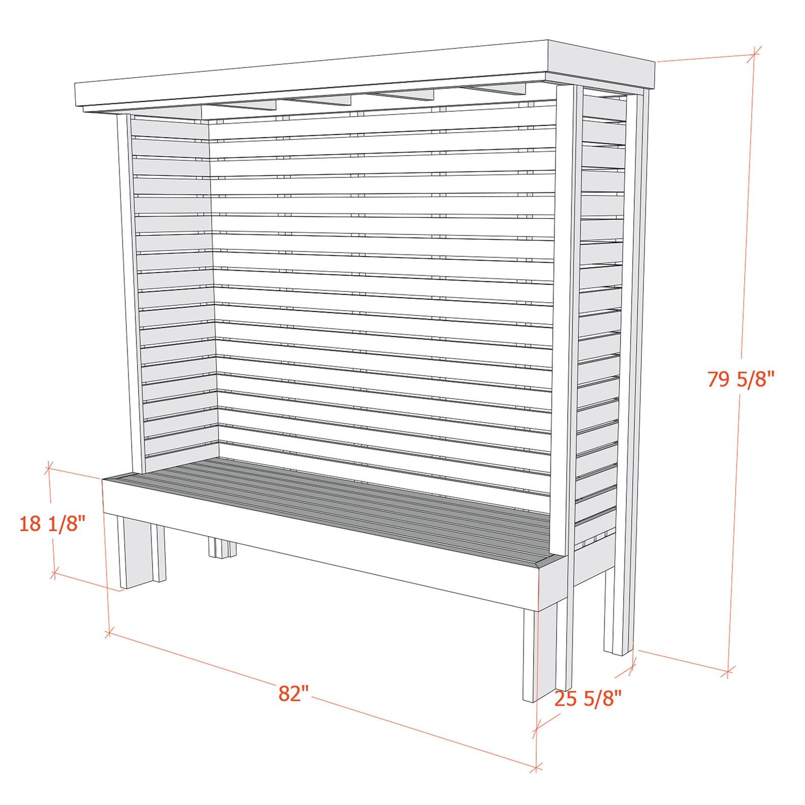Modern Arbor Bench Plans - DIY Wood Arbor With Bench Plan Pdf File ...