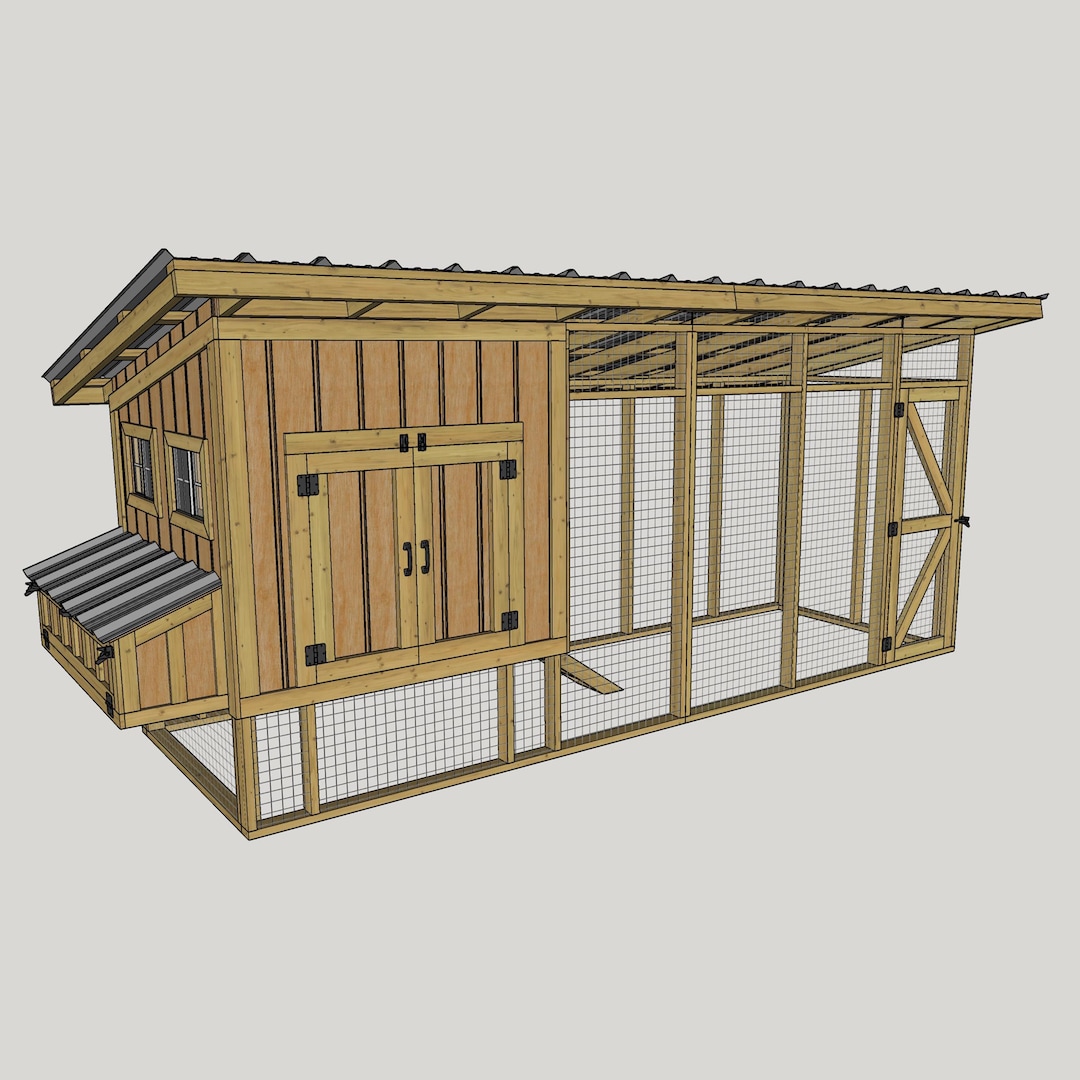6x16 Chicken Coop Plans - DIY Chicken Coop Plans With Run - DIY Chicken ...