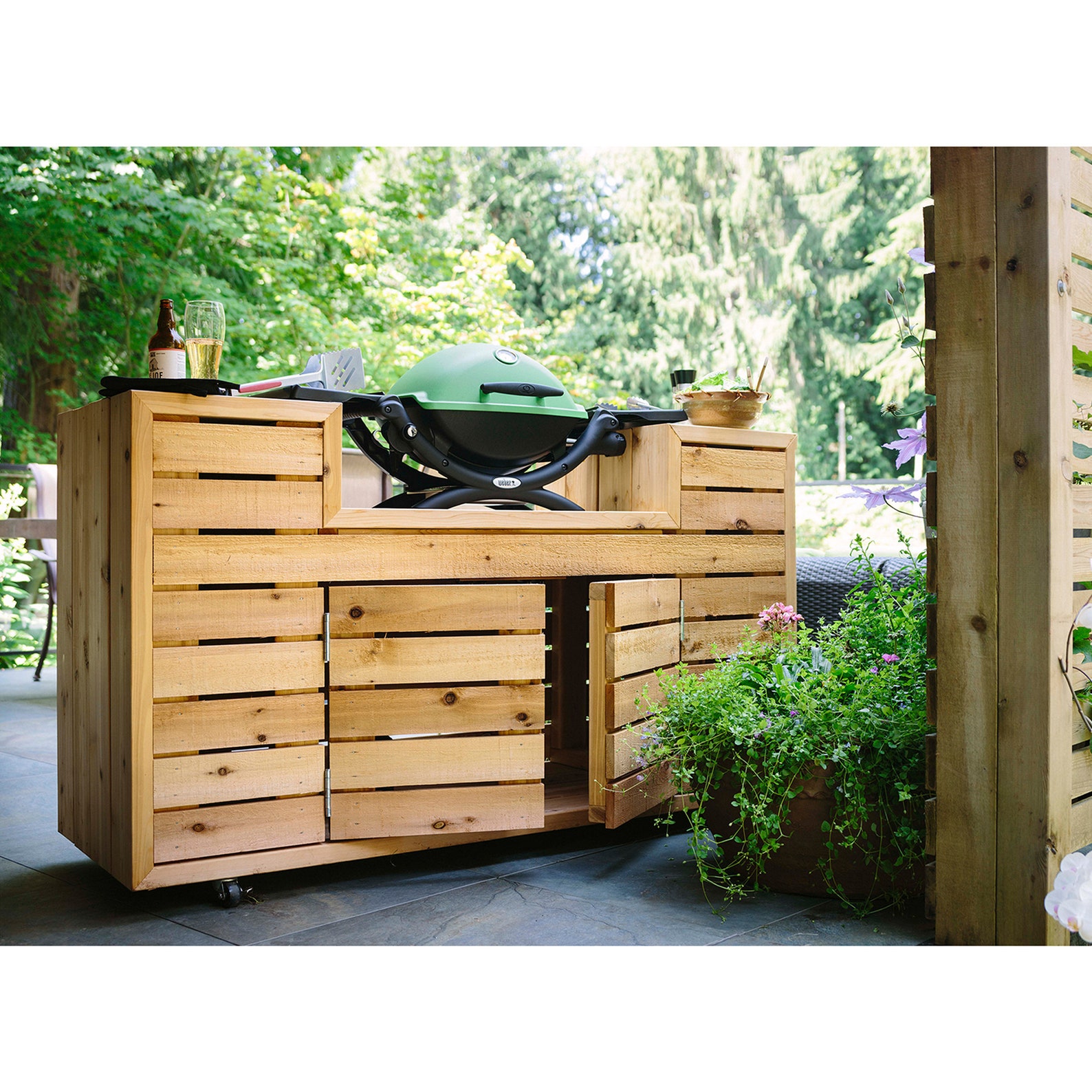 Grill Table Plans Outdoor Grill Cart Plans DIY Wood Grill - Etsy UK