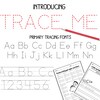 Alphabet Tracing Fonts Primary Font TRACE ME Lined and Unlined Tracing ...