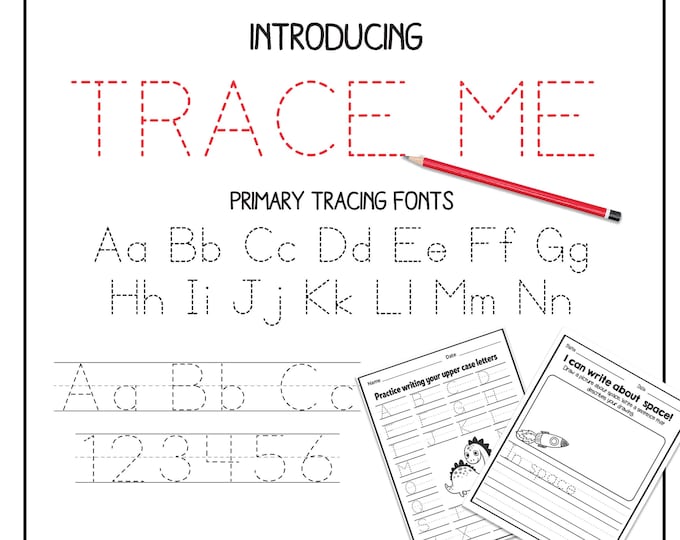 Fonts for Teachers: Tracing Fonts, Alphabet Letter Tracing Font, Letter ...
